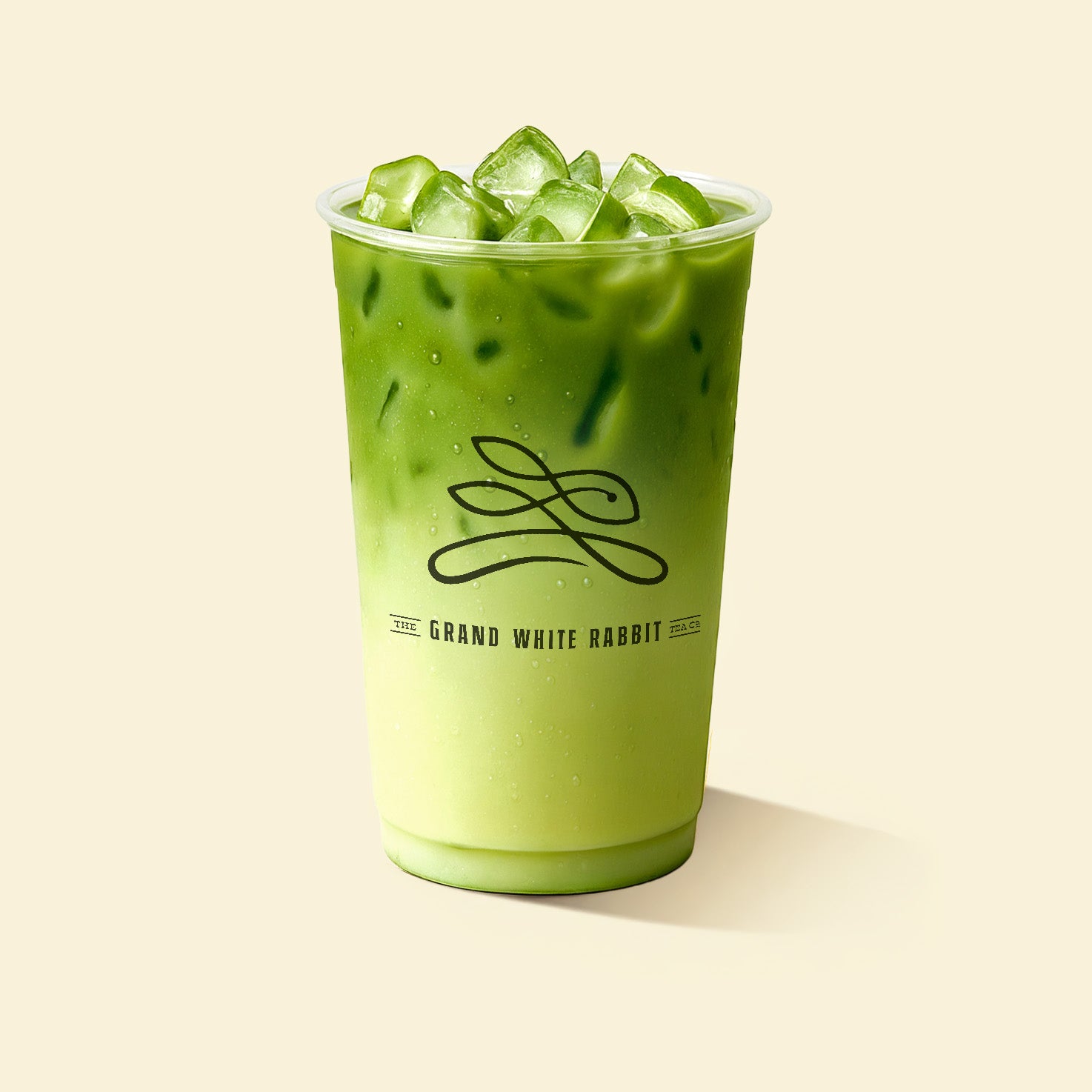 Ceremonial grade iced matcha with optional add-ons